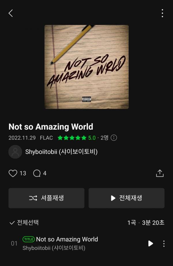 샤이보이토비 - 데뷔 싱글 "Not so Amazing World" 발매. - 국내 힙합 - 힙합엘이 | HIPHOPLE.com