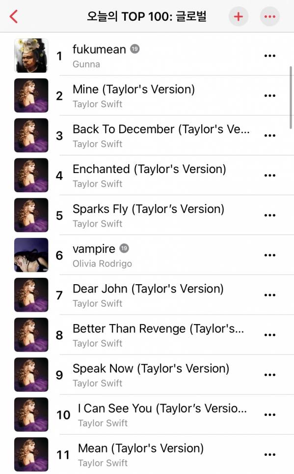 테일러의 애플뮤직 글로벌 top 100 1위를 막은 의문의 남자 - 국외 게시판 - 힙합엘이 | HIPHOPLE.com